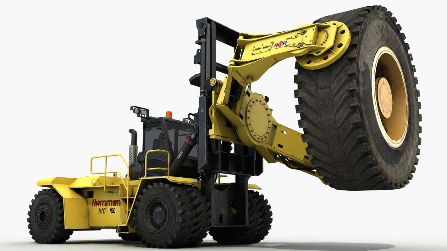 Heavy tyre handler forklift 3D - TurboSquid 1214162