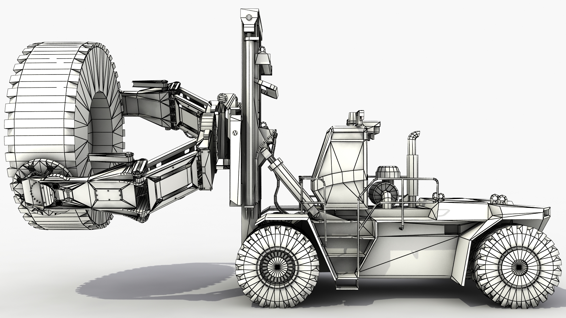 Heavy tyre handler forklift 3D - TurboSquid 1214162
