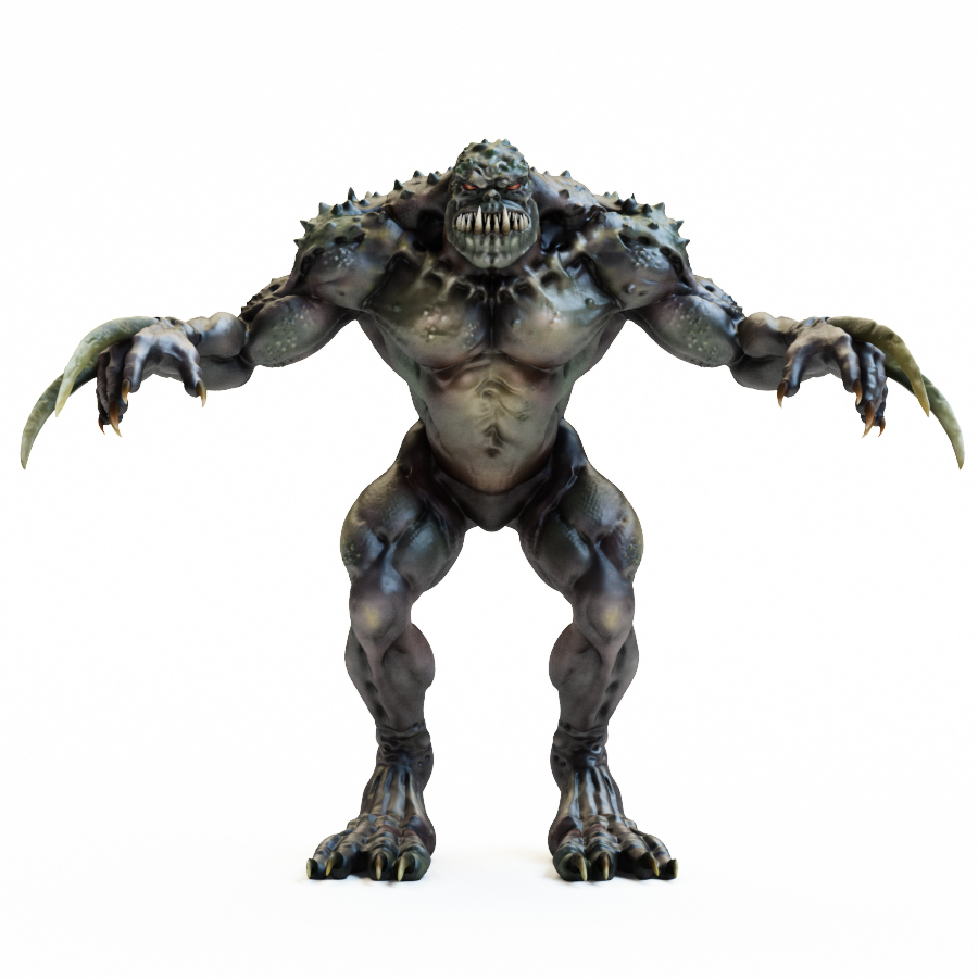 Green wolverine monster 3D model - TurboSquid 1214197