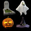 3D halloween pack 4 items model - TurboSquid 1214206