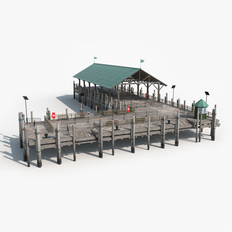 Wooden pier 3D model - TurboSquid 1214228