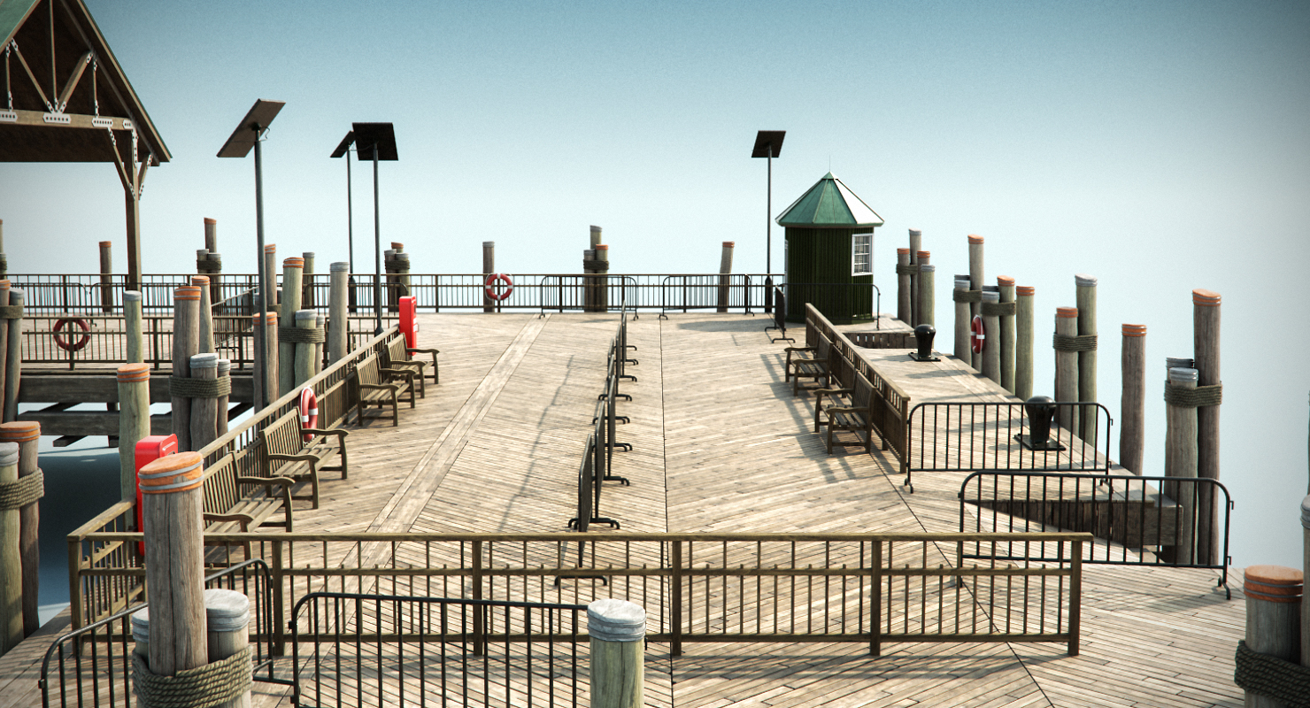 Wooden pier 3D model - TurboSquid 1214228