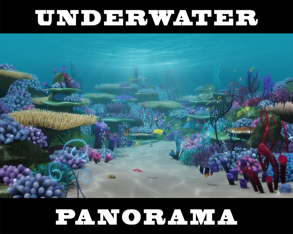 Cartoon underwater scene 3D model - TurboSquid 1214277