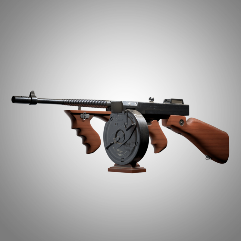 3D model tommy gun - TurboSquid 1214417