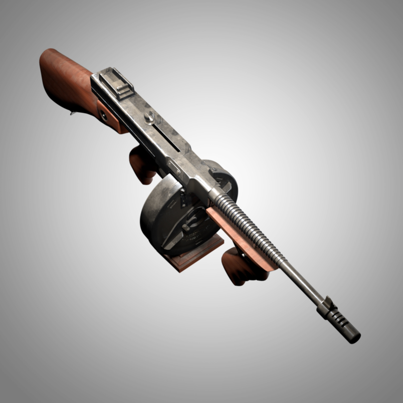 3D model tommy gun - TurboSquid 1214417