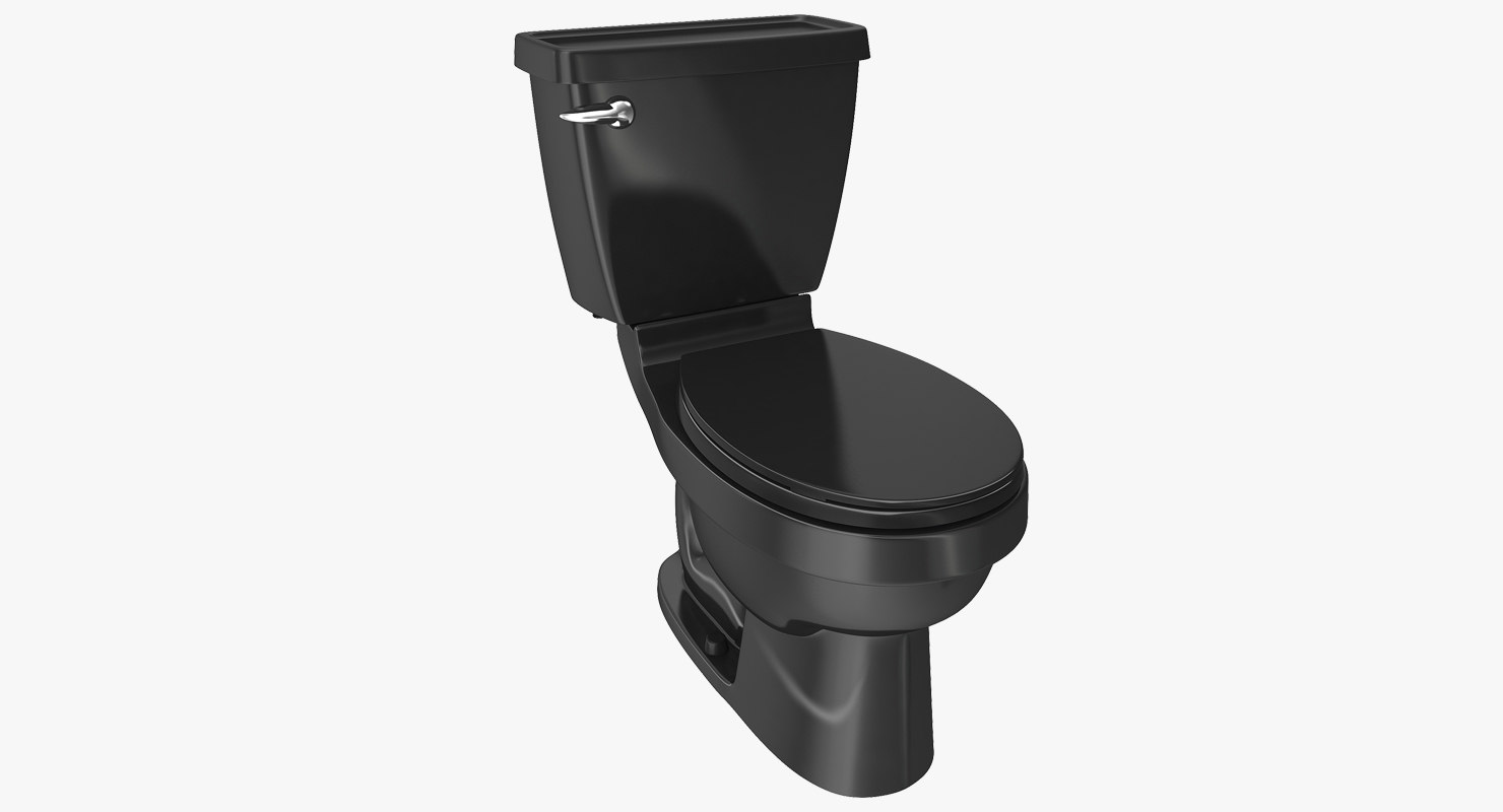 3D model wc ceramic toilet black - TurboSquid 1214499