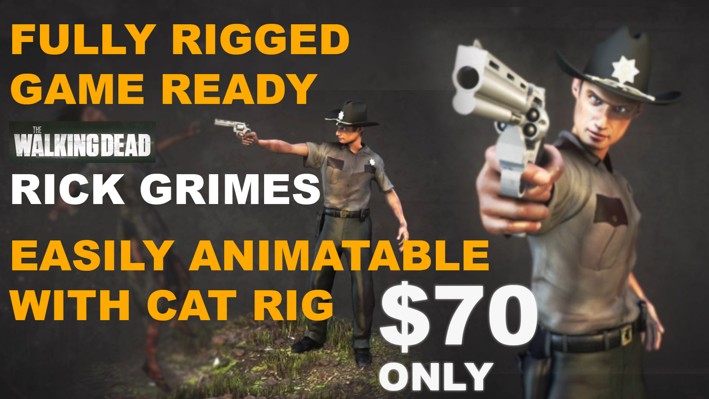 Rick grimes walking dead model - TurboSquid 1214593