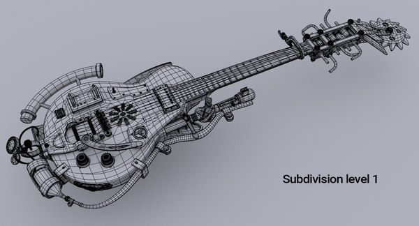 3D fantasy guitar weapon - TurboSquid 1214600