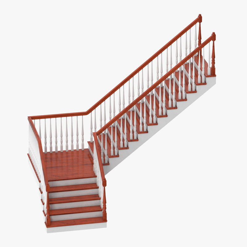 Residential staircase 3D model - TurboSquid 1214747