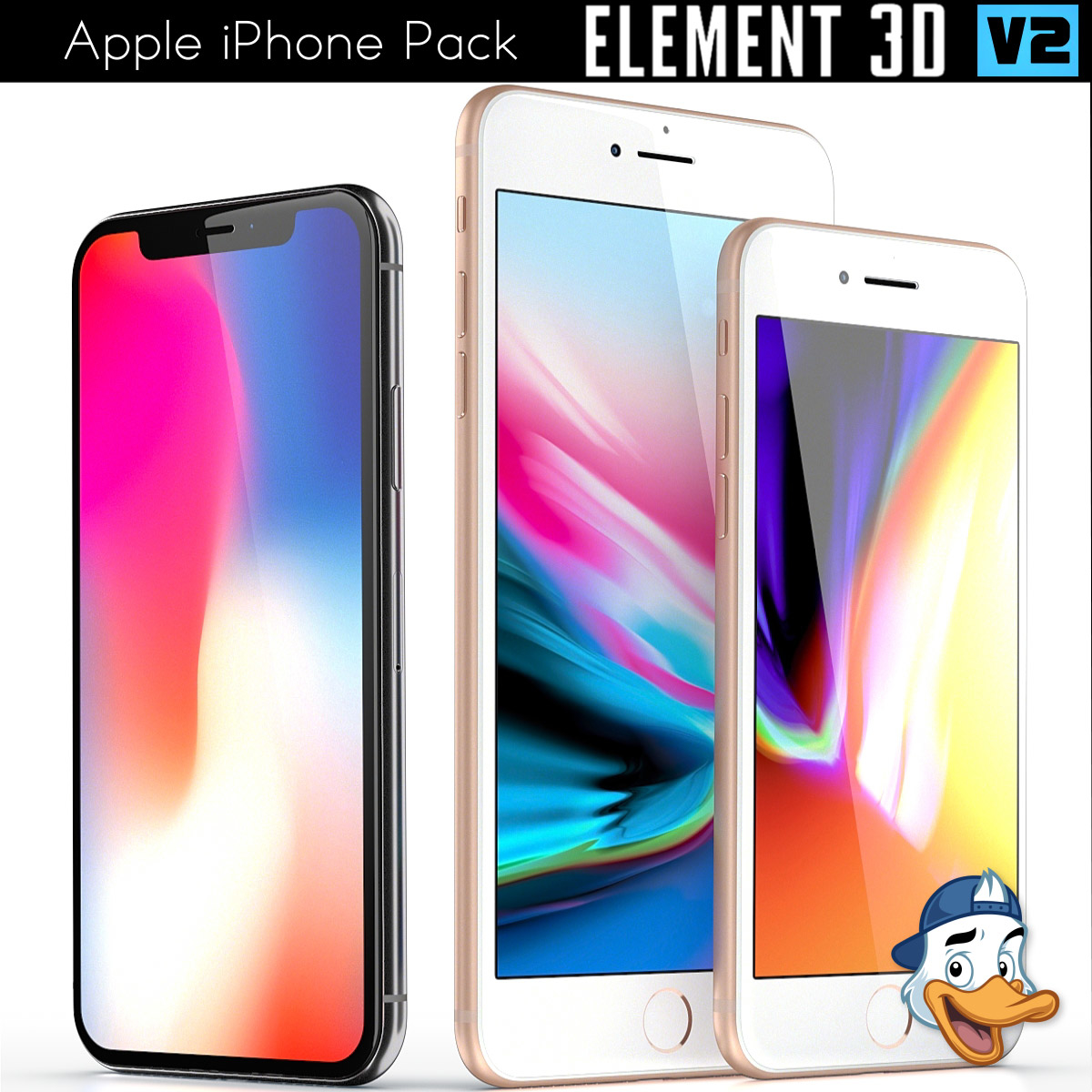 3D apple iphones pack model - TurboSquid 1214783