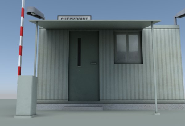 3D booth security checkpoint - TurboSquid 1214788
