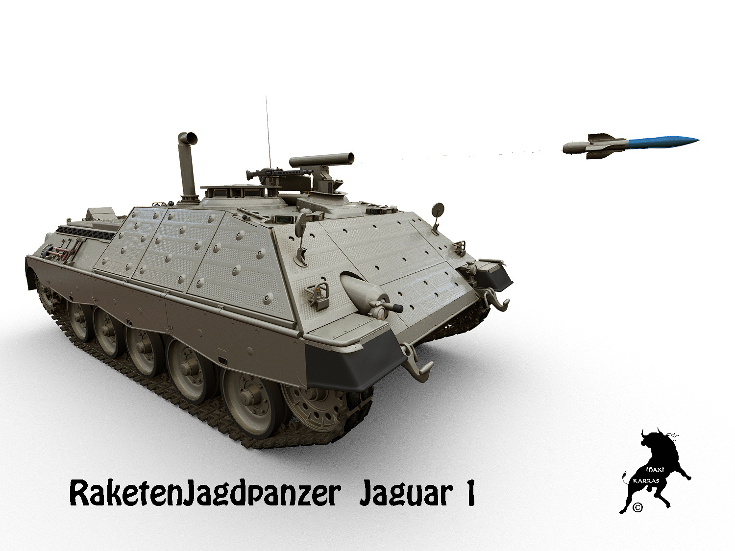 RaketenJagdpanzer Jaguar1 3D-Modell - TurboSquid 1214836