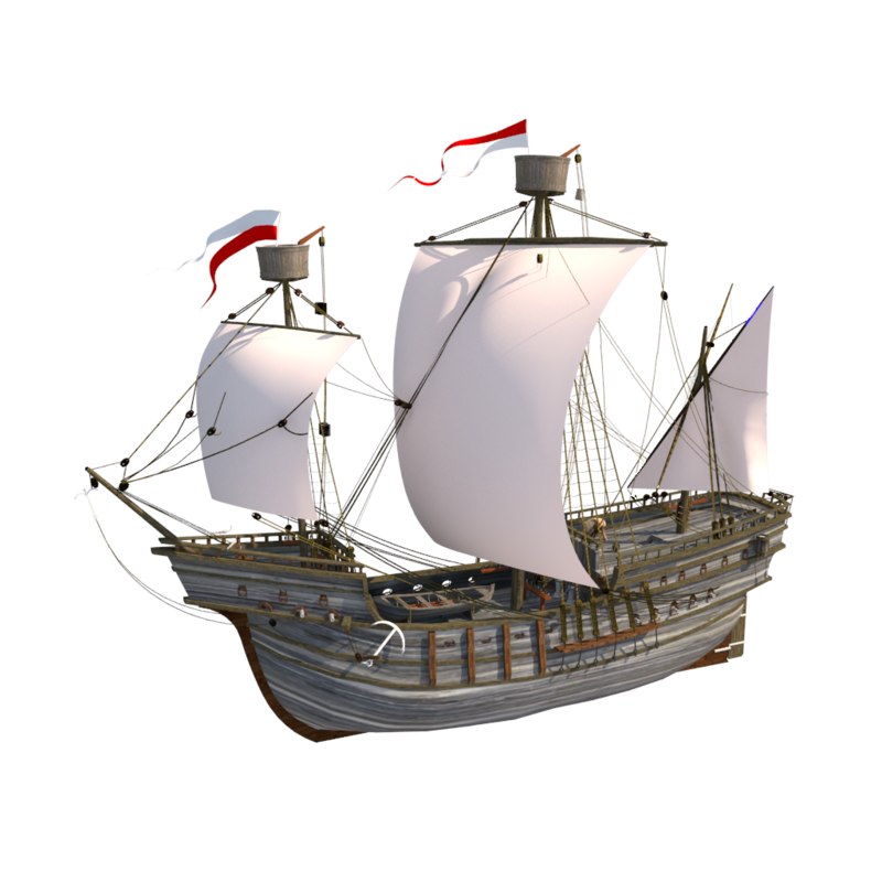 3d Hansa Caravel Model Turbosquid 1214938