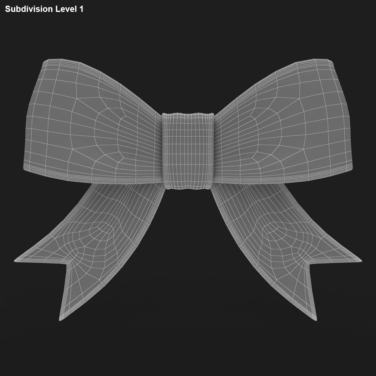 Realistic ribbon bow 3D model - TurboSquid 1214964