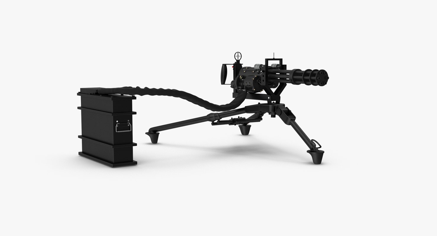 Minigun m134 tripod mount 3D - TurboSquid 1215015