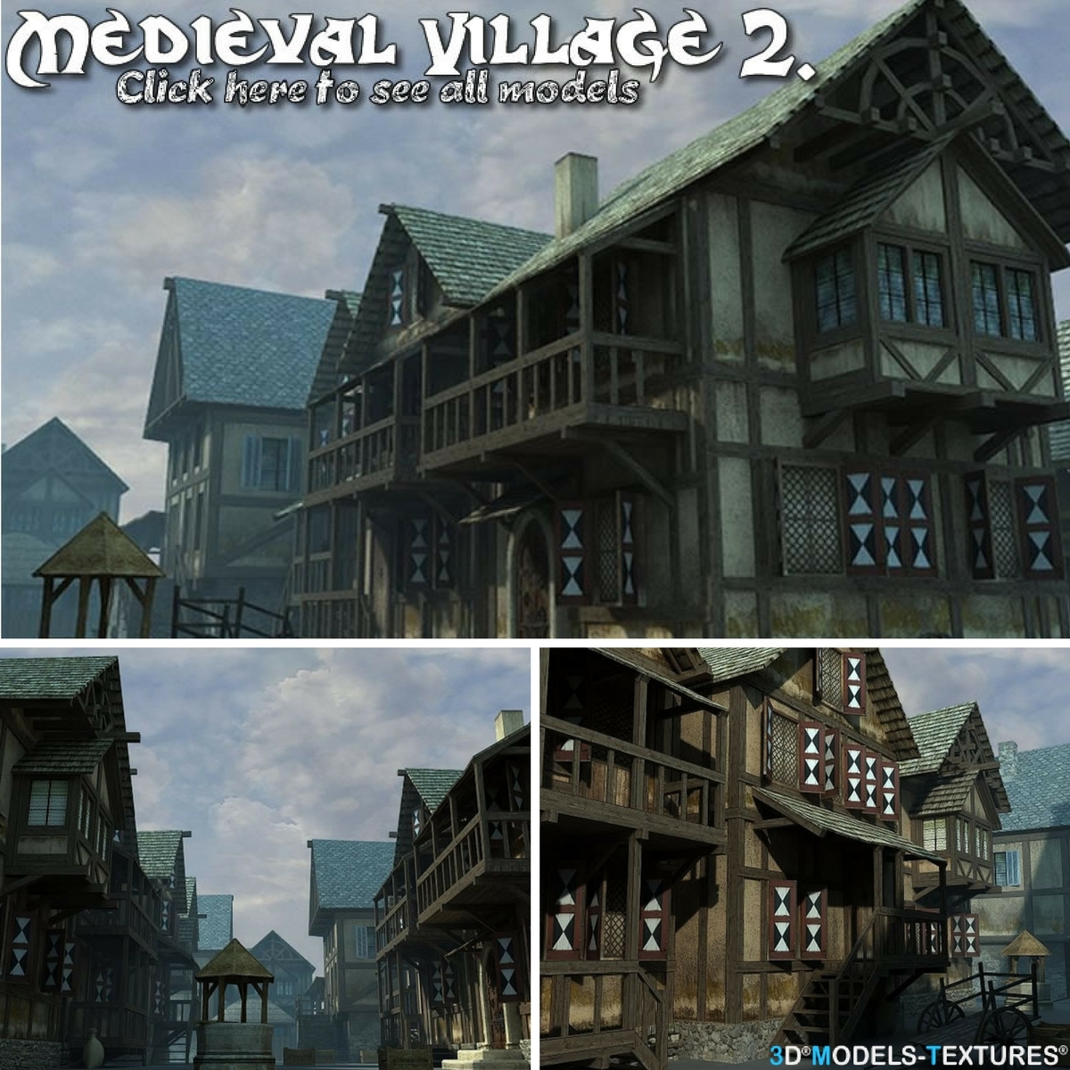 Medieval village 3D model - TurboSquid 1215155