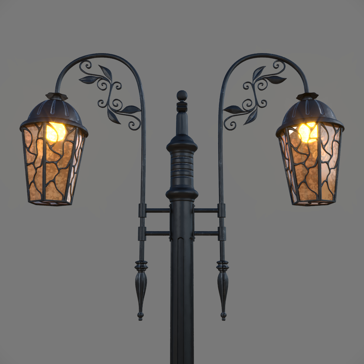 3D ornamental street lamp bulb light model - TurboSquid 1215173