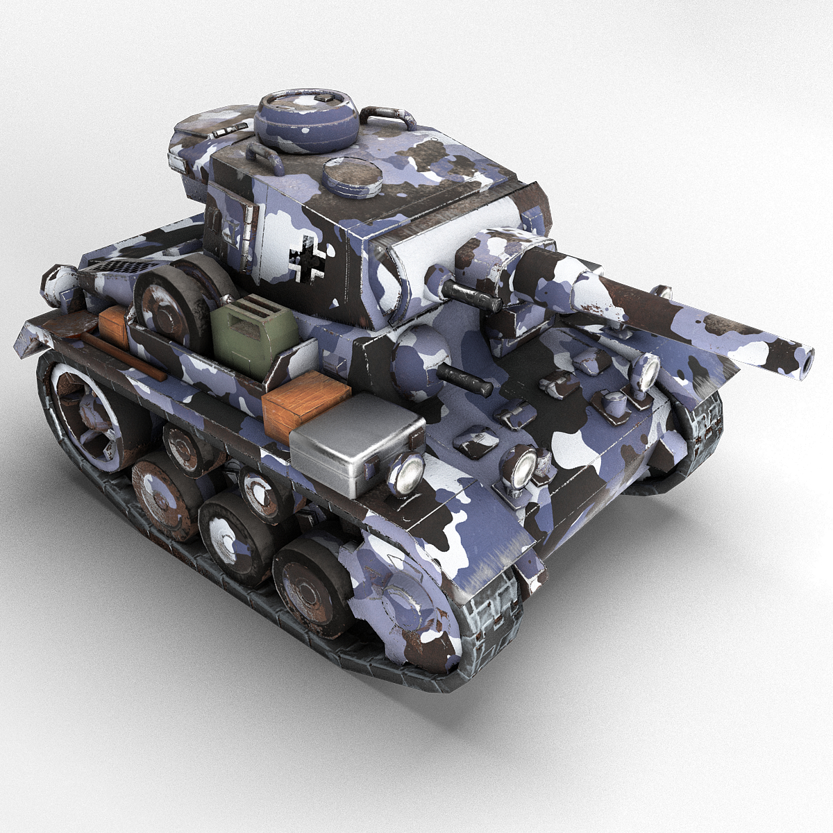 Cartoon panzer iii 3D model - TurboSquid 1215255