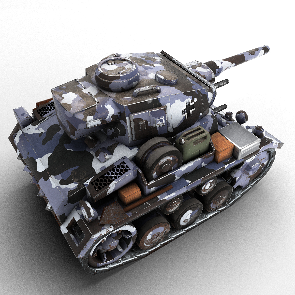 Cartoon panzer iii 3D model - TurboSquid 1215255