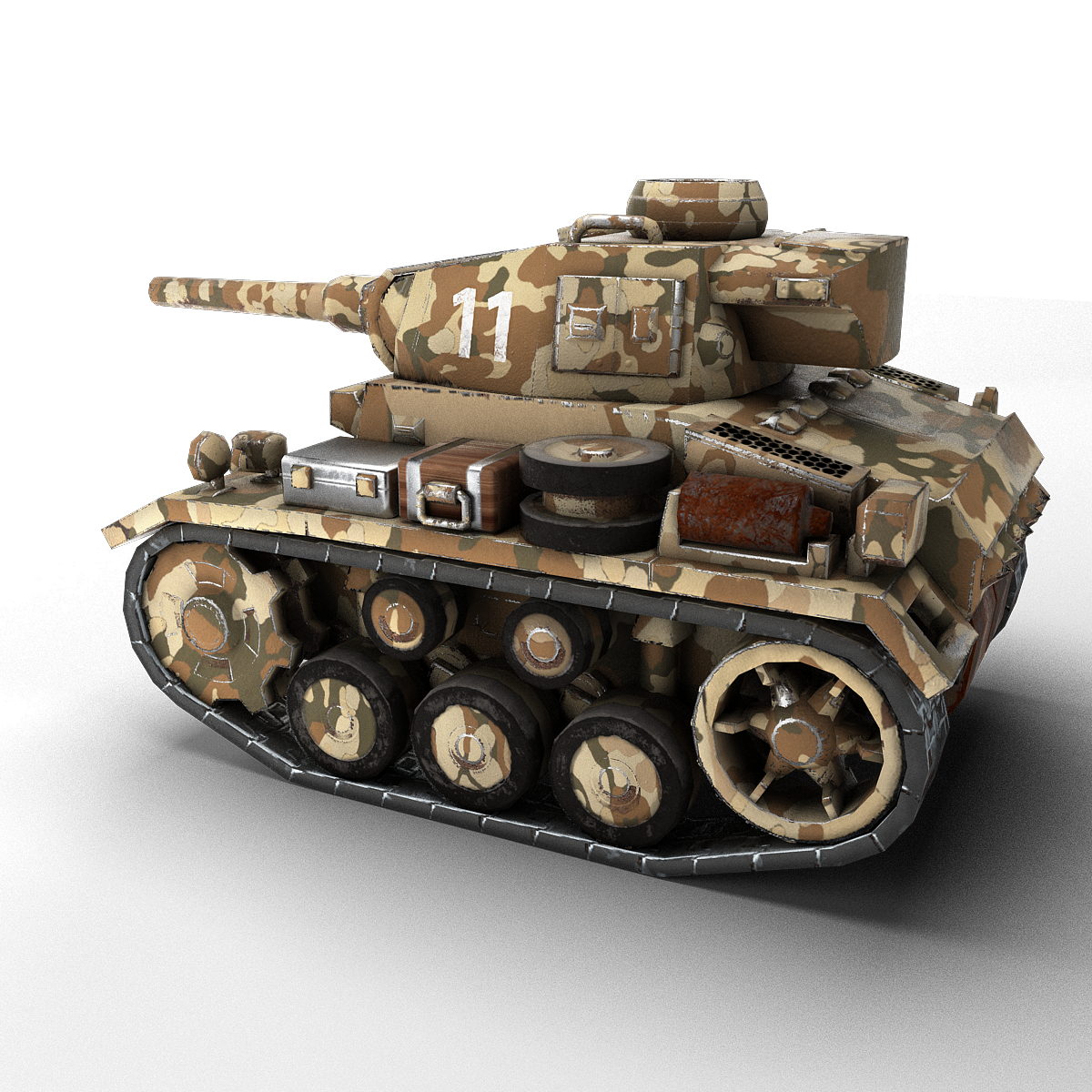 Cartoon panzer iii 3D - TurboSquid 1215276