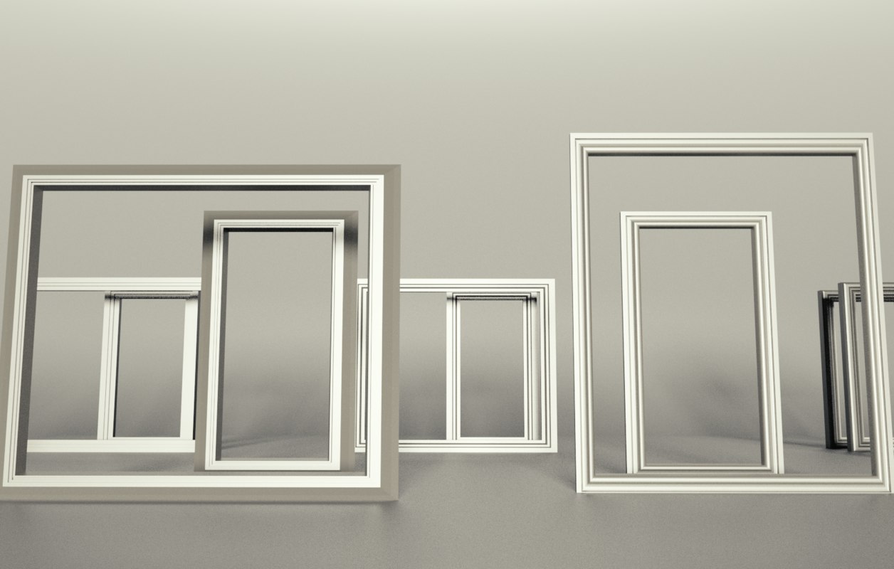 Windows frame decor 3D - TurboSquid 1215745