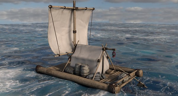 3D raft lost sea - TurboSquid 1215808
