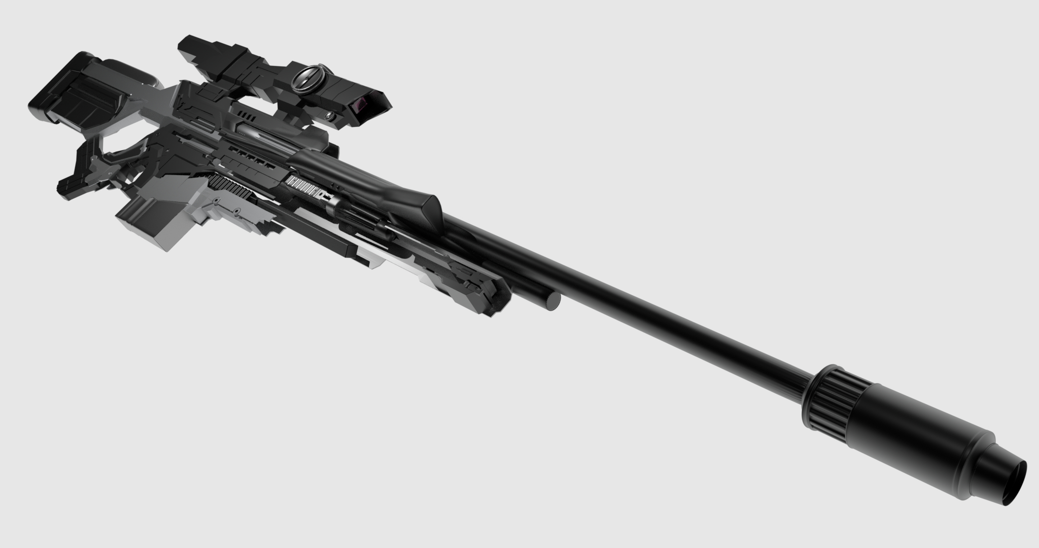 Conceito Sniper Rifle Modelo 3D - TurboSquid 1215836
