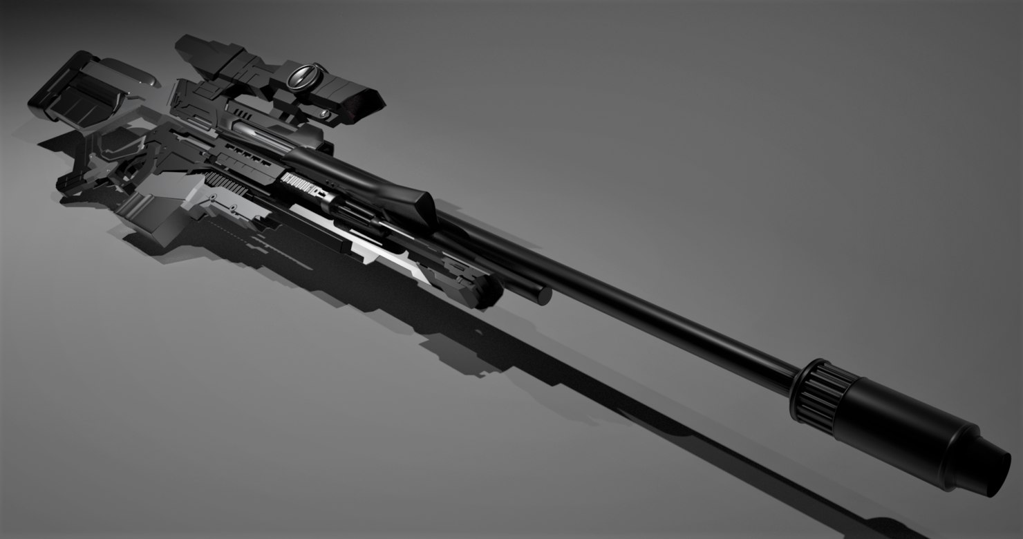 Concept sniper rifle 3D - TurboSquid 1215836
