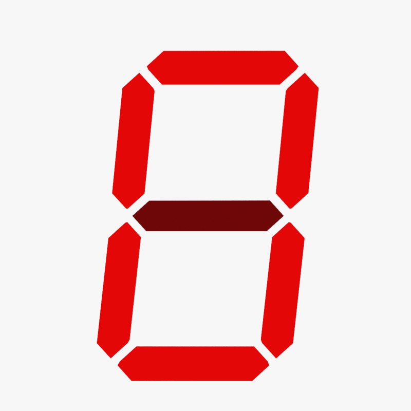 7 Segments Indicator 3d Model Turbosquid 1215972 