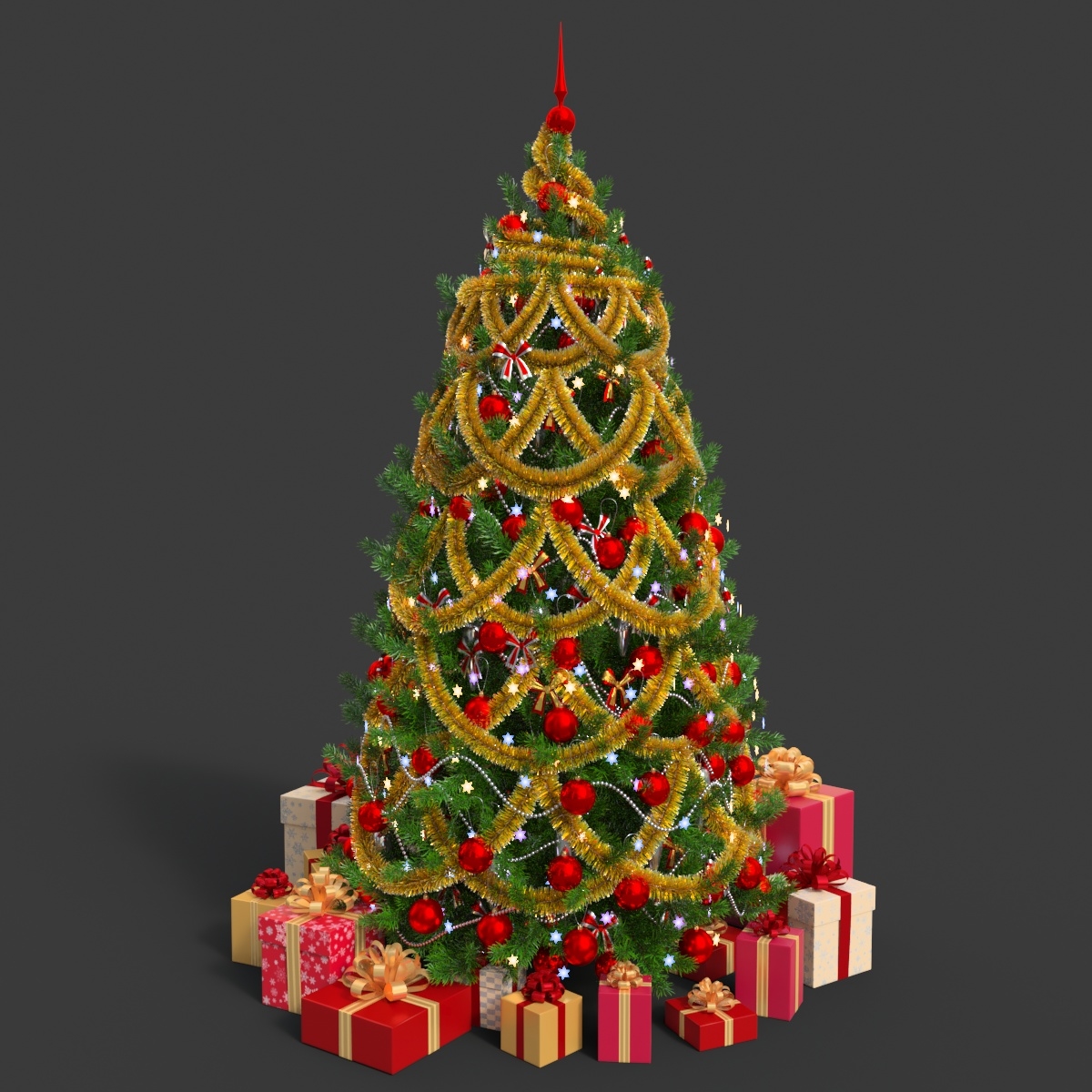 3D christmas tree model - TurboSquid 1216001