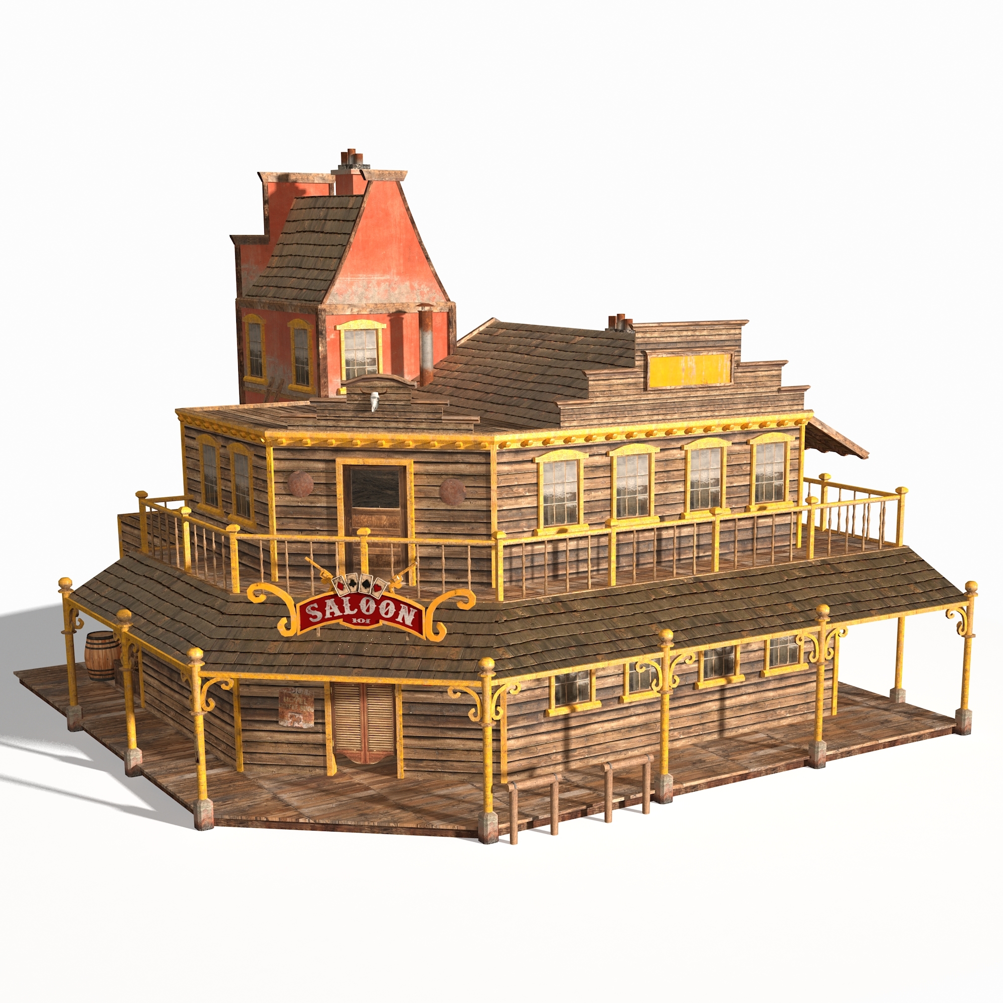 Old wild west saloon 3D model - TurboSquid 1216018
