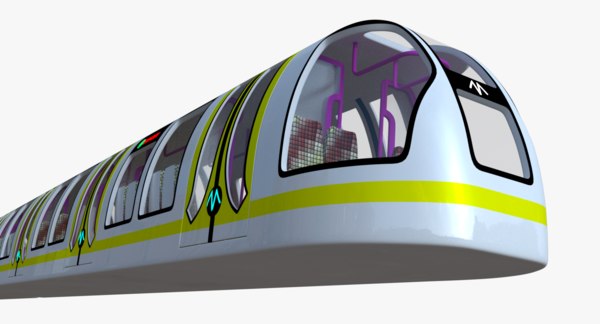 3D model metro train sci-fi - TurboSquid 1216046