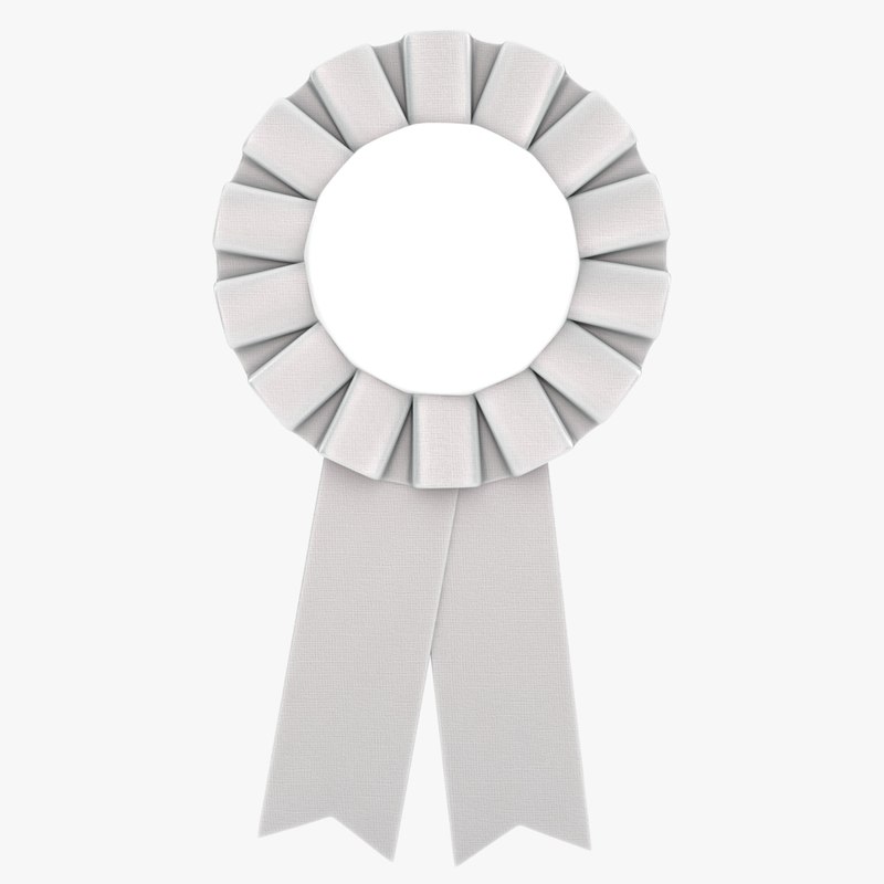 3D model realistic award ribbon gray - TurboSquid 1216121