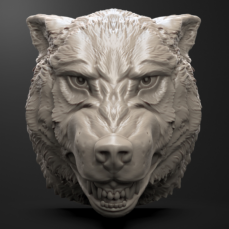 Wolf head 3D model - TurboSquid 1216626