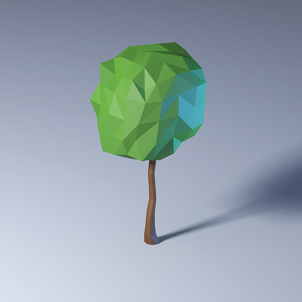Polygonal trees pack model - TurboSquid 1216696