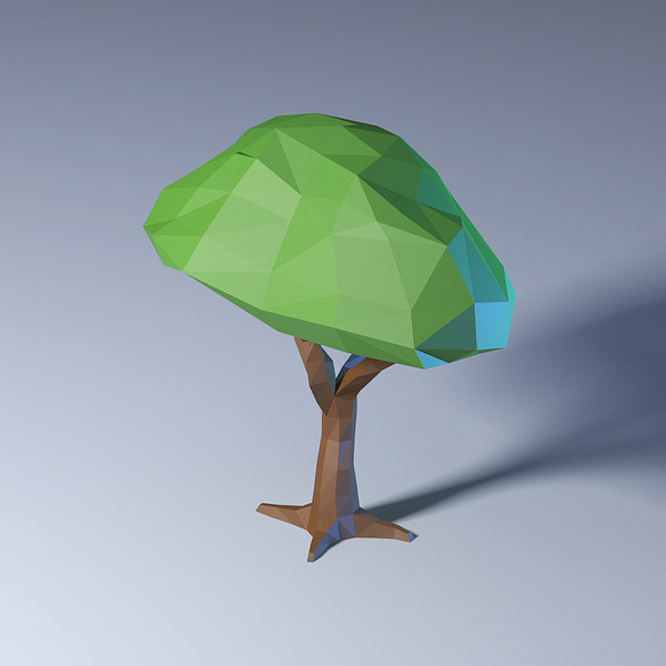 Polygonal trees pack model - TurboSquid 1216696