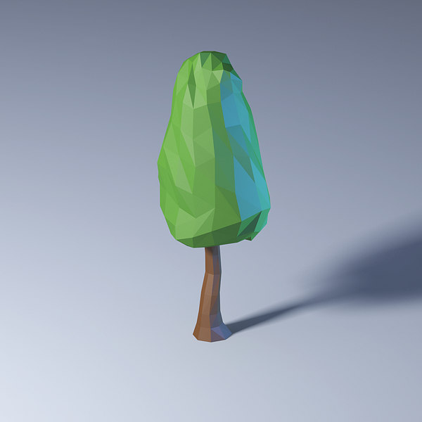 Polygonal trees pack model - TurboSquid 1216696