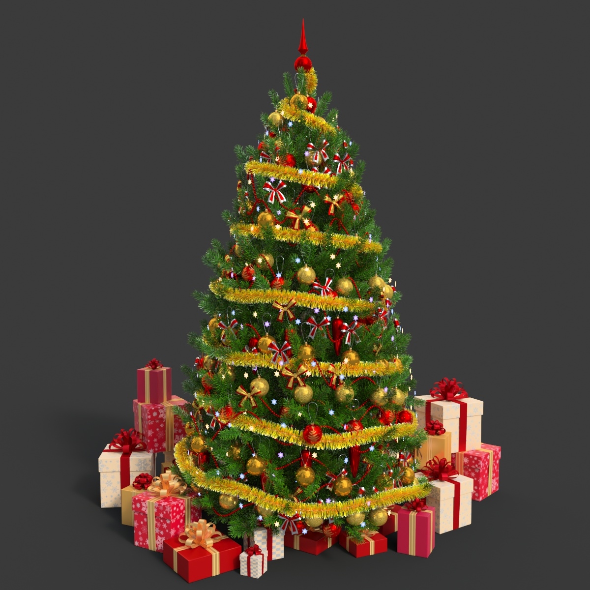 3D christmas tree model - TurboSquid 1216713