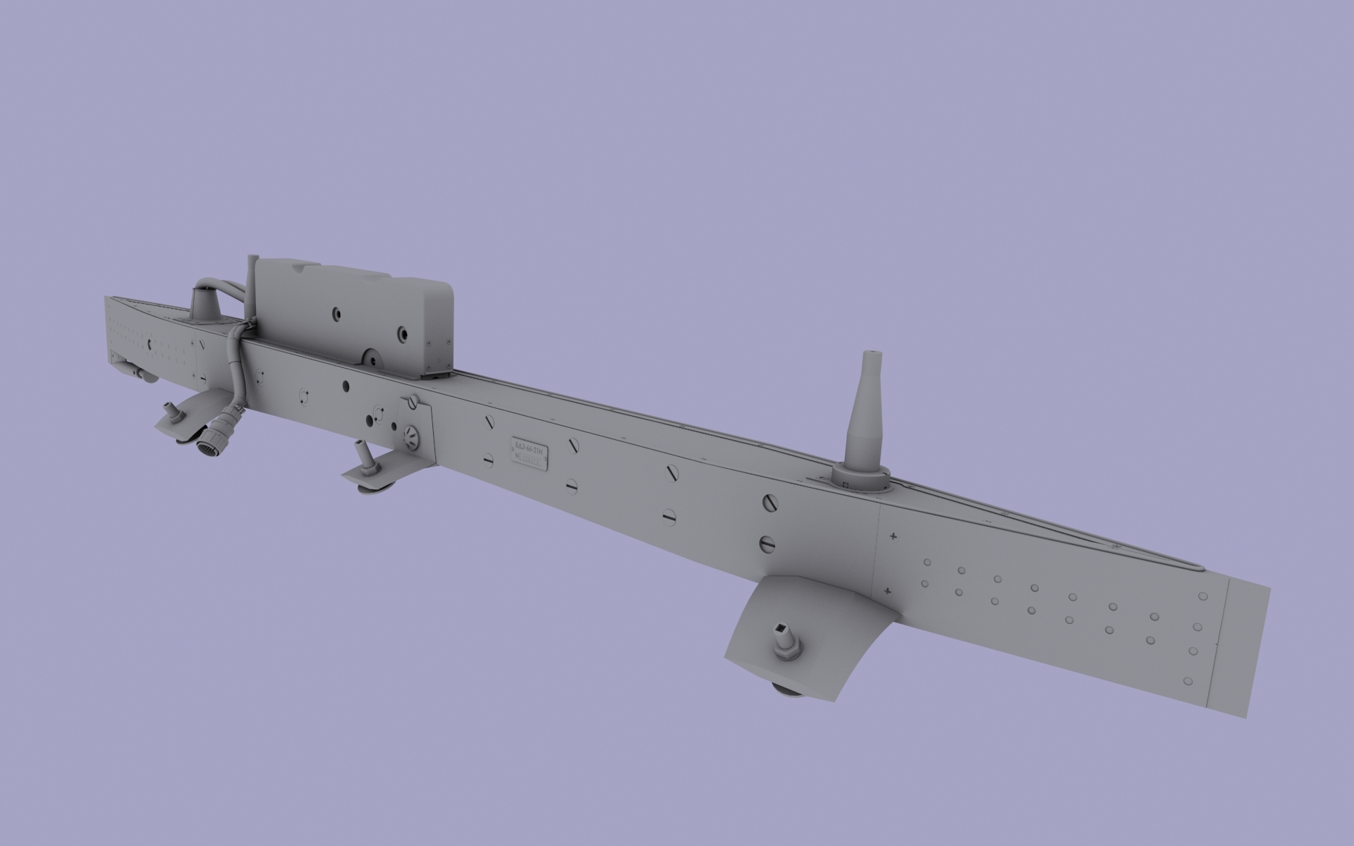3D bdz-66-21n nuclear bomb pylon model - TurboSquid 1216802
