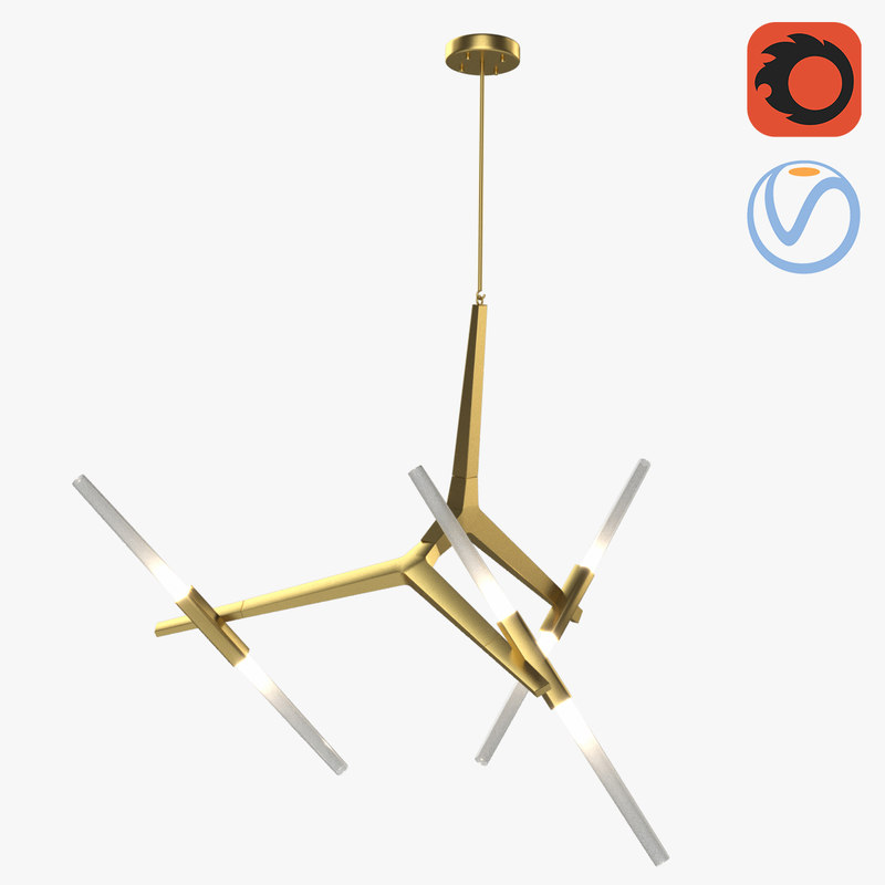 Futuristic tech chandelier 3D model - TurboSquid 1216807