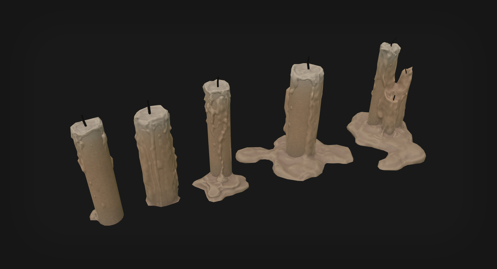 Candles pack 3D model - TurboSquid 1216967
