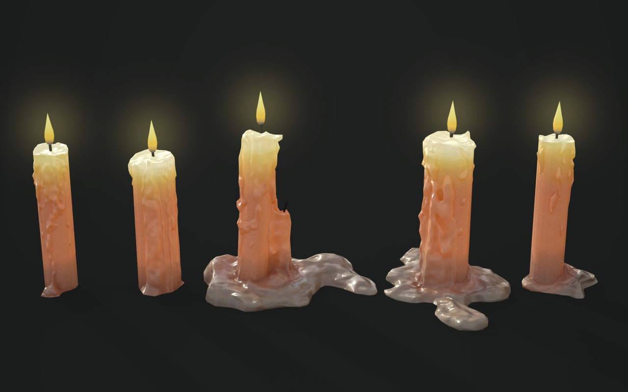 Candles pack 3D model - TurboSquid 1216967