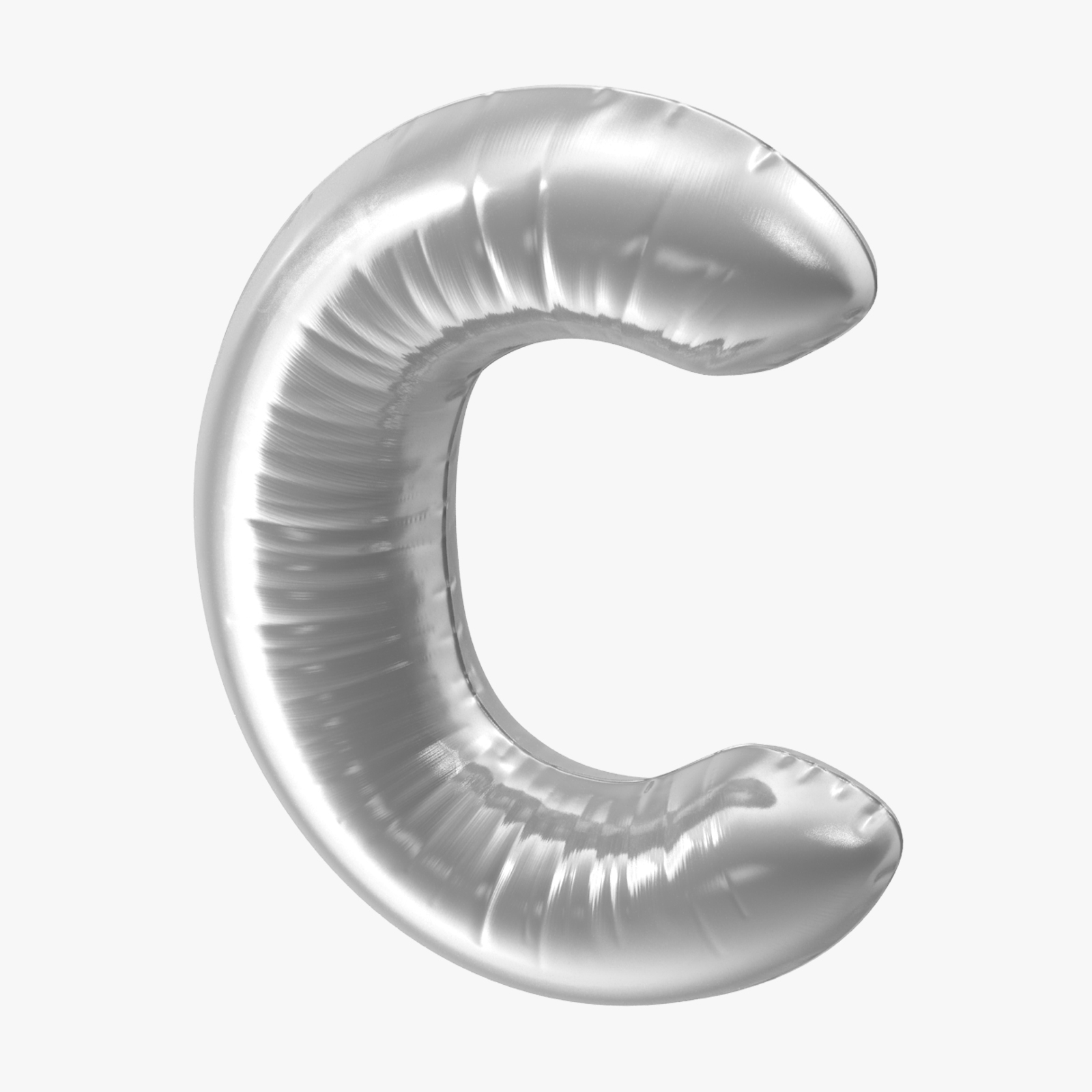 3D foil balloon letter c model - TurboSquid 1217117