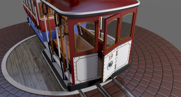 3D famous san francisco cable car model - TurboSquid 1217125