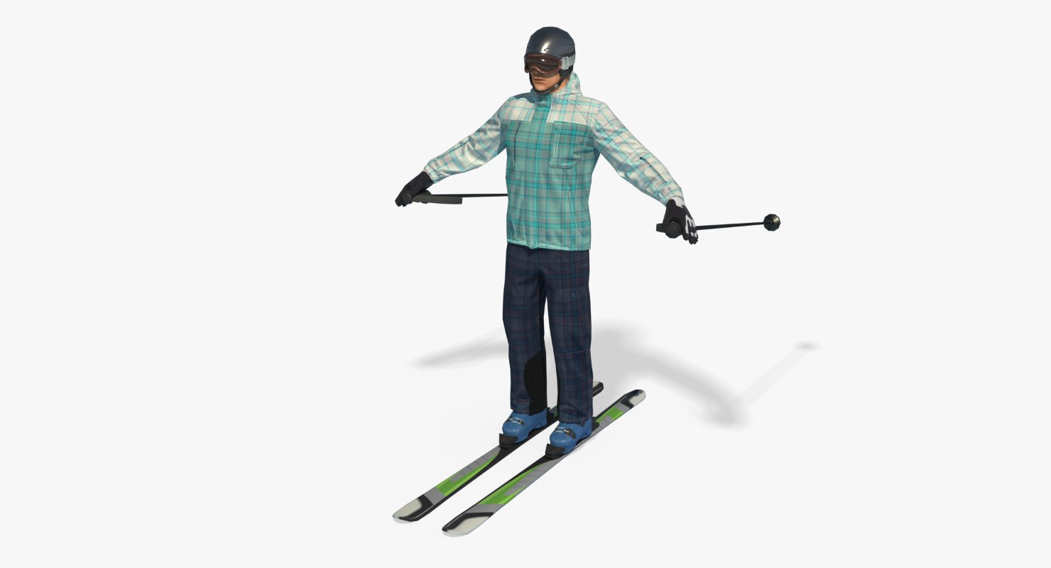 Real-time ski man pbr 3D model - TurboSquid 1217136