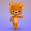 Cute cartoon teddy bear 3D model - TurboSquid 1217914