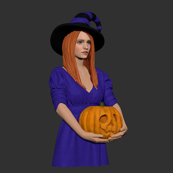 Halloween girl 3D model - TurboSquid 1218279