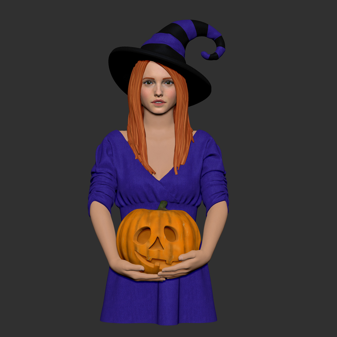 Halloween girl 3D model - TurboSquid 1218279