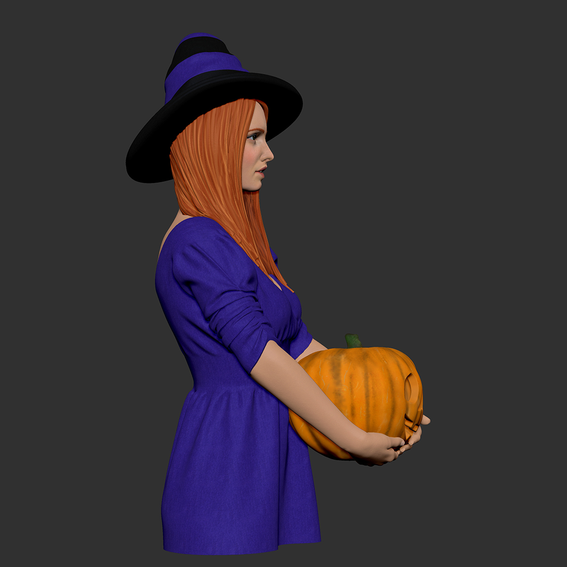 Halloween girl 3D model - TurboSquid 1218279