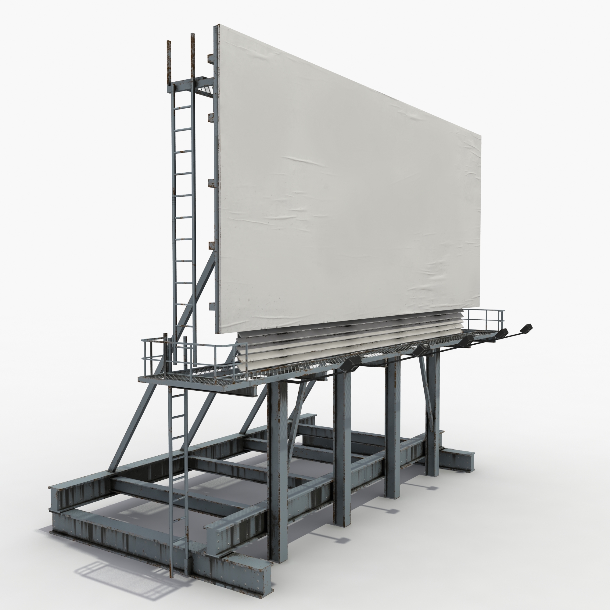 Rooftop billboards 3D - TurboSquid 1218590